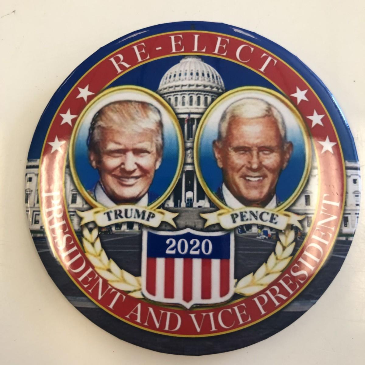 Re-Elect President and Vice President Trump Pence 2020 pin ...
