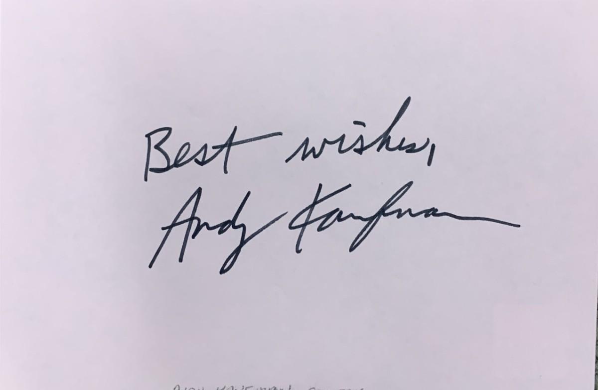 Andy Kaufman original signature | EstateSales.org