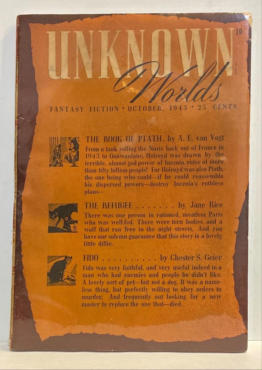 Unknown Worlds original October 1943 vintage pulp magazine ...