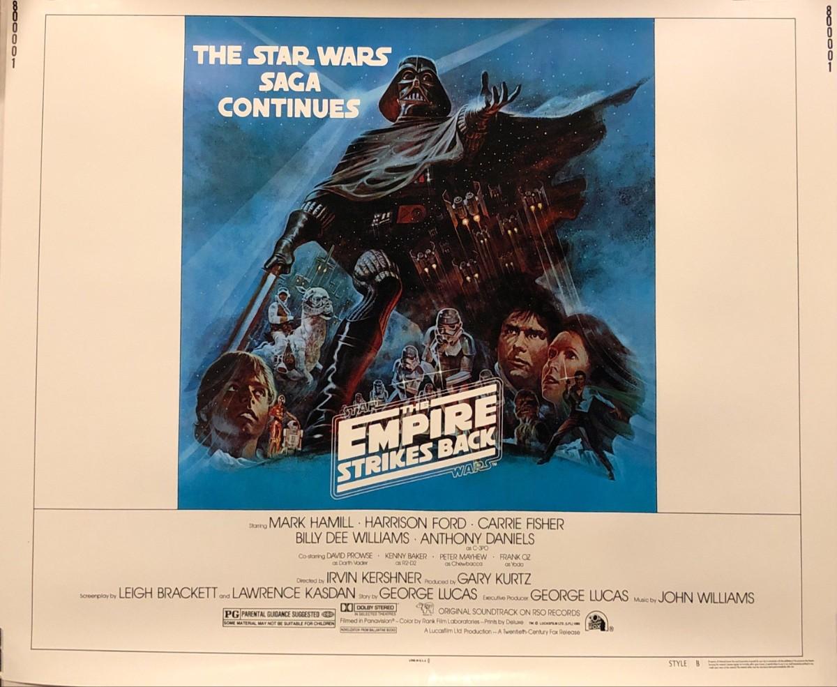 Star Wars: The Empire Strikes Back 1980 original vintage display sheet ...