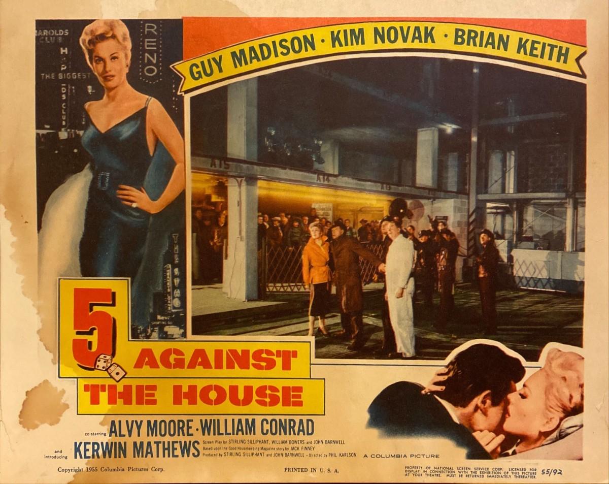 5 Against the House original 1955 vintage lobby card | EstateSales.org