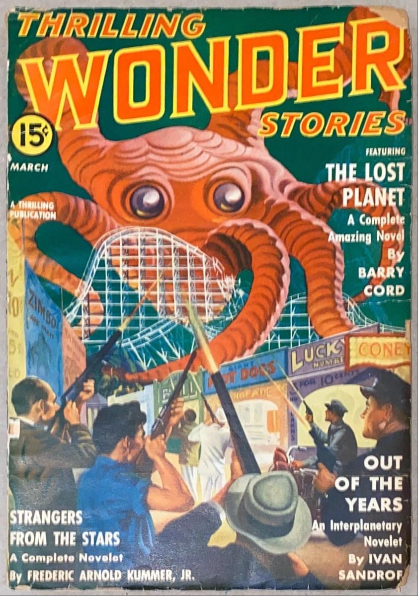 Thrilling Wonder Stories original March 1941 vintage pulp magazine ...