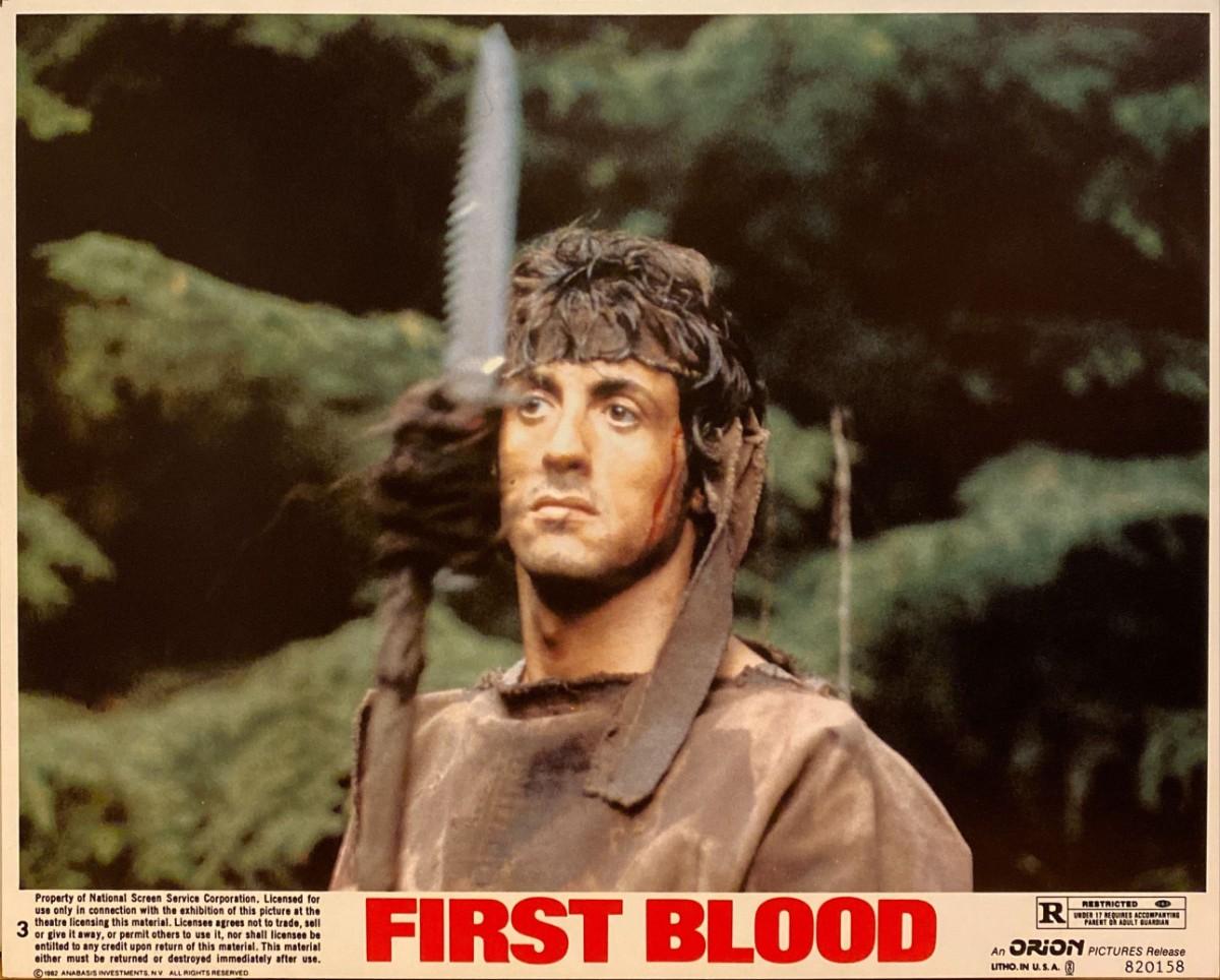 First Blood original 1982 vintage lobby card | EstateSales.org