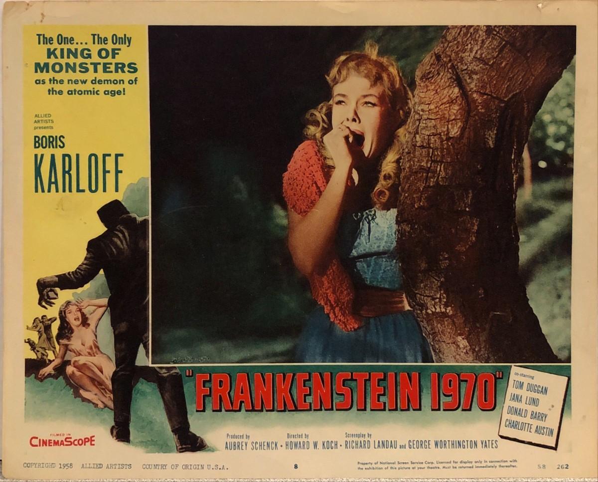 Frankenstein 1970 original 1958 vintage lobby card | EstateSales.org