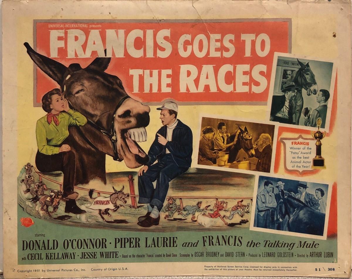 Francis Goes to the Races original 1951 vintage lobby card ...