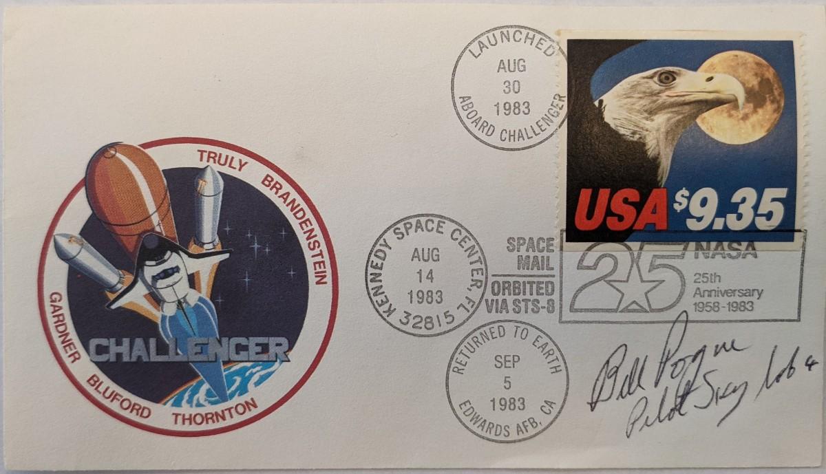 Bill Pogue Signed NASA 25th Anniversary Challenger First Day Cover ...