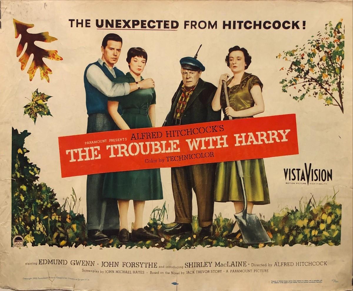 The Trouble with Harry 1955 original vintage display sheet ...