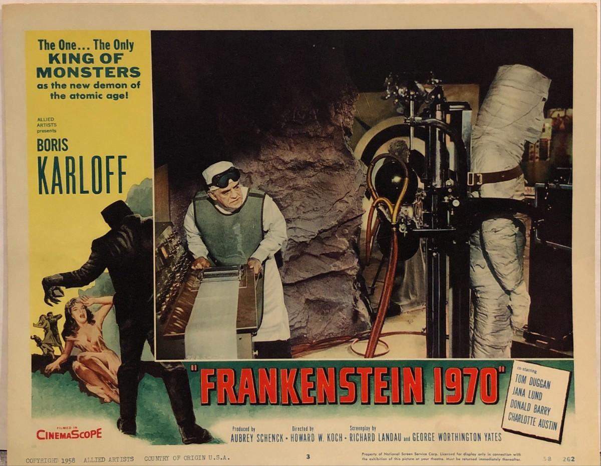 Frankenstein 1970 original 1958 vintage lobby card | EstateSales.org