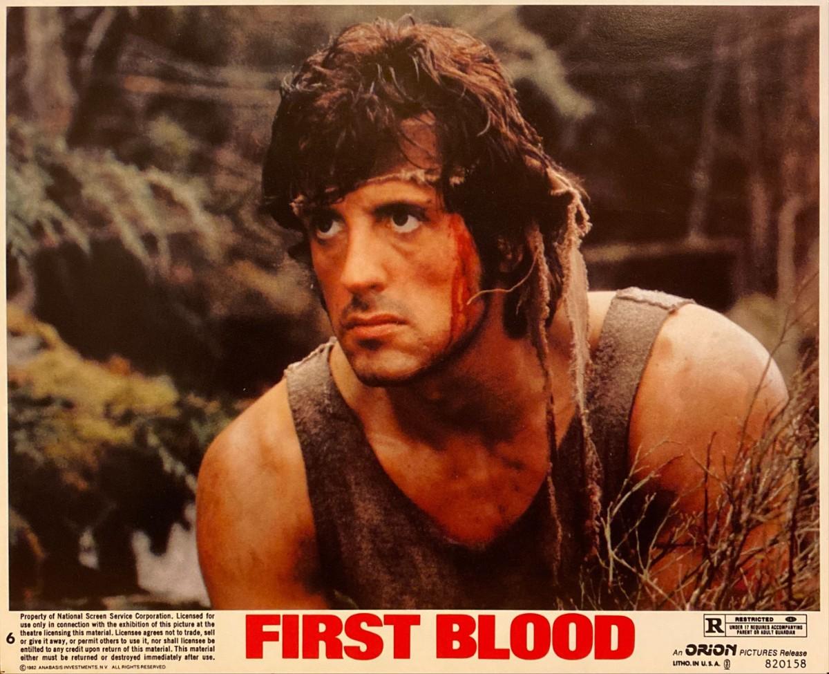 First Blood original 1982 vintage lobby card | EstateSales.org