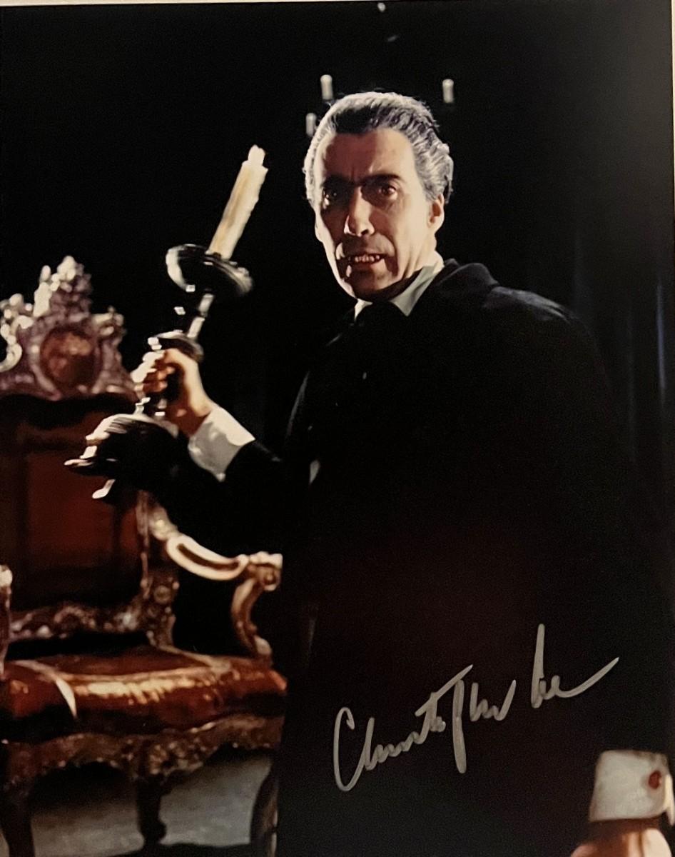 Dracula Christopher Lee signed photo | EstateSales.org
