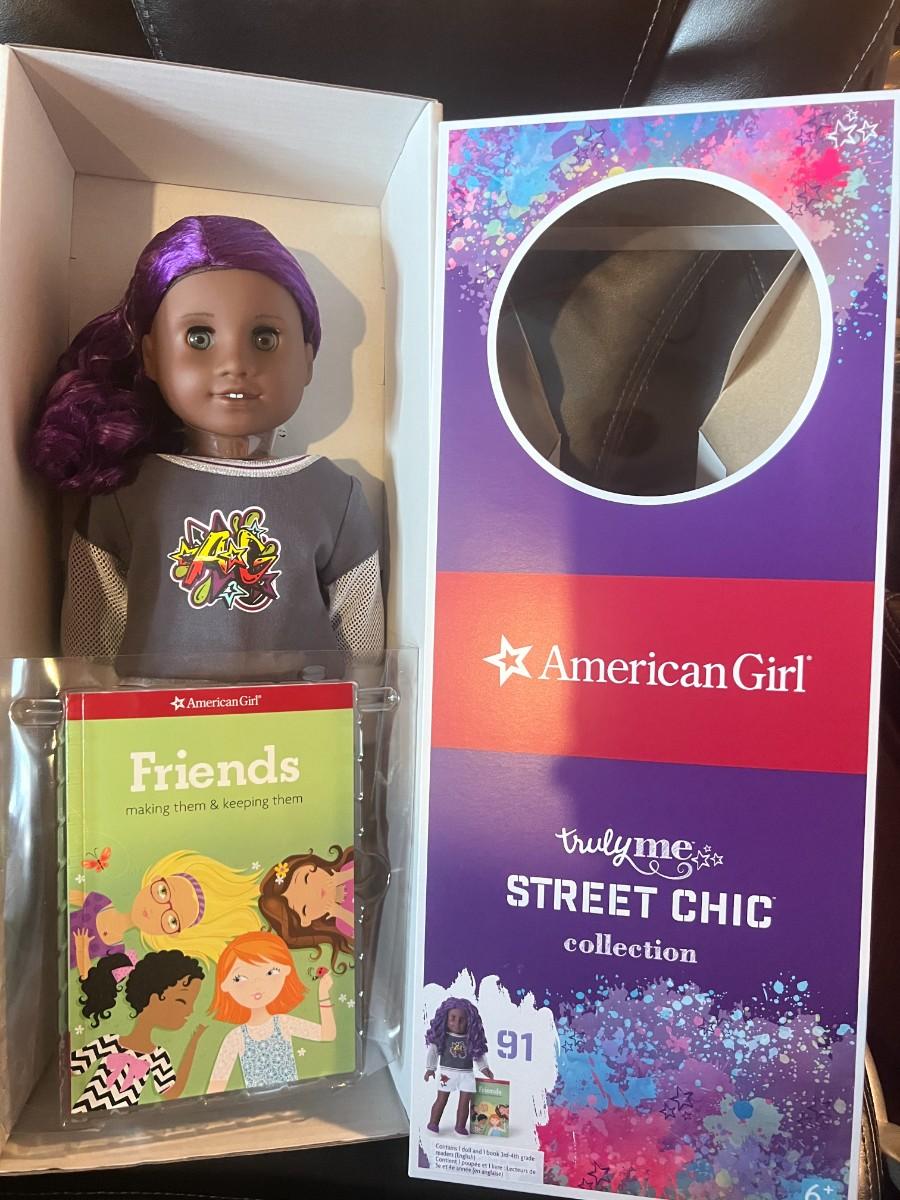 American Girl Doll Street Chic 91 African American Doll Purple Hair ...