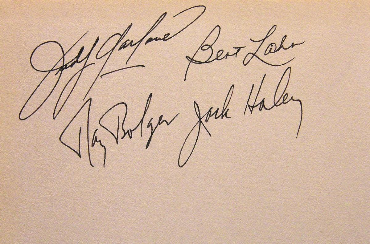 The Wizard of Oz cast signature slip | EstateSales.org