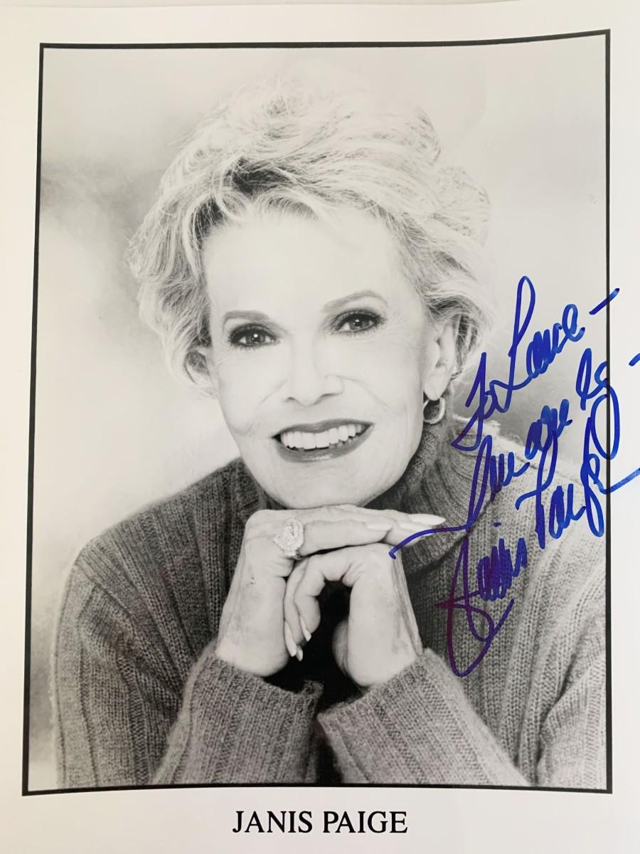 Janis Paige signed photo | EstateSales.org