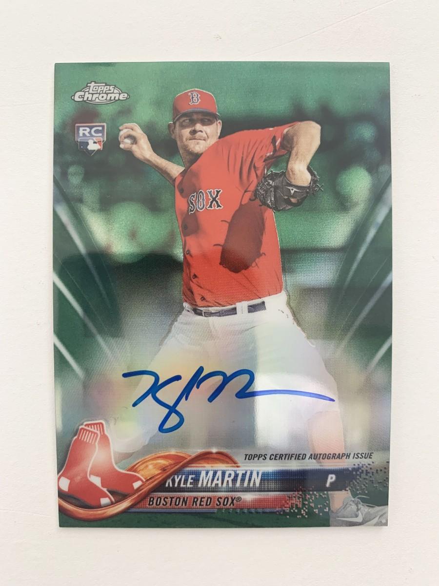 Red Sox Kyle Martin signed Topps Chrome Baseball Card | EstateSales.org
