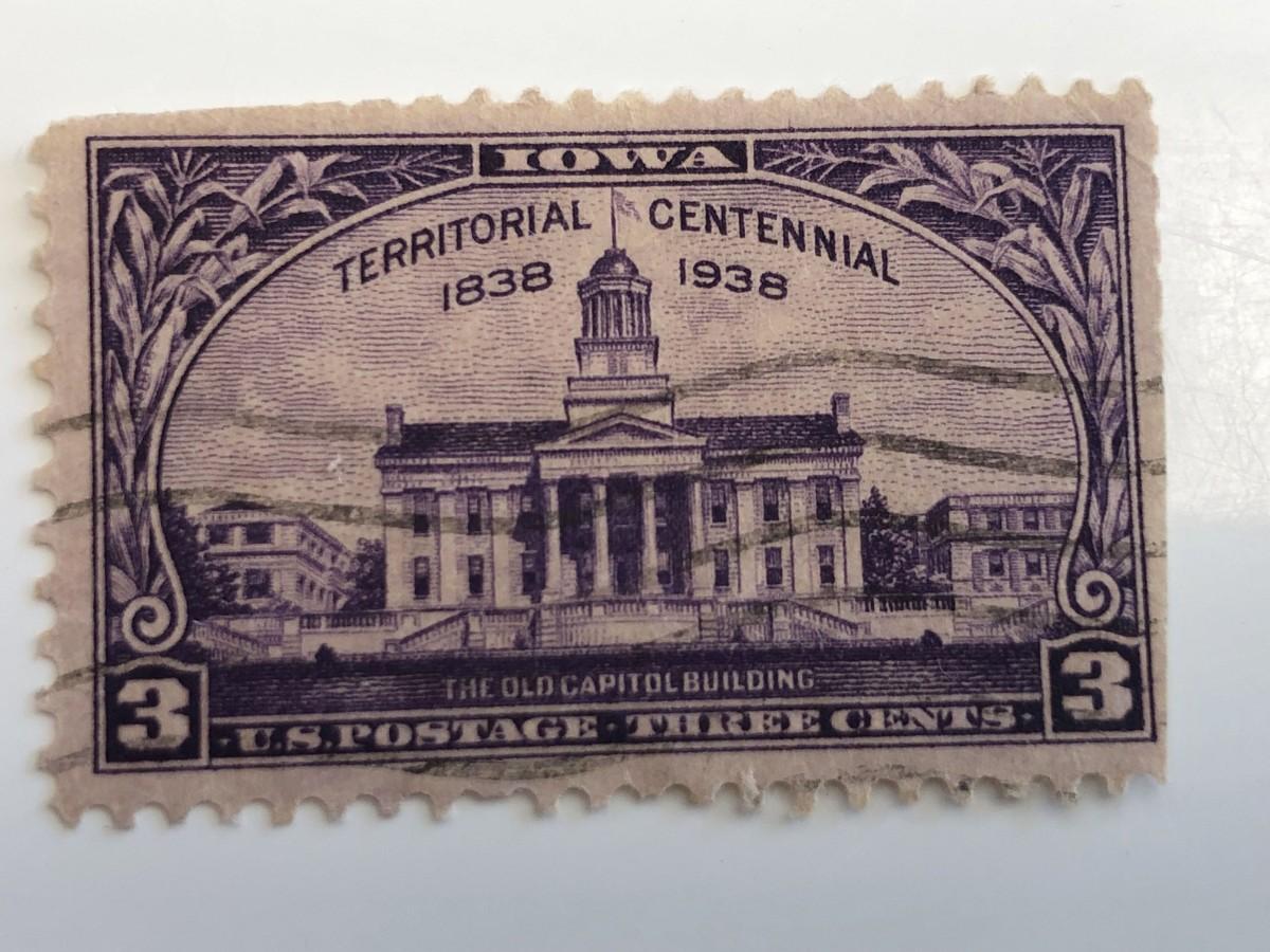 1938 3Â¢ Iowa Territory Centennial Stamp | EstateSales.org