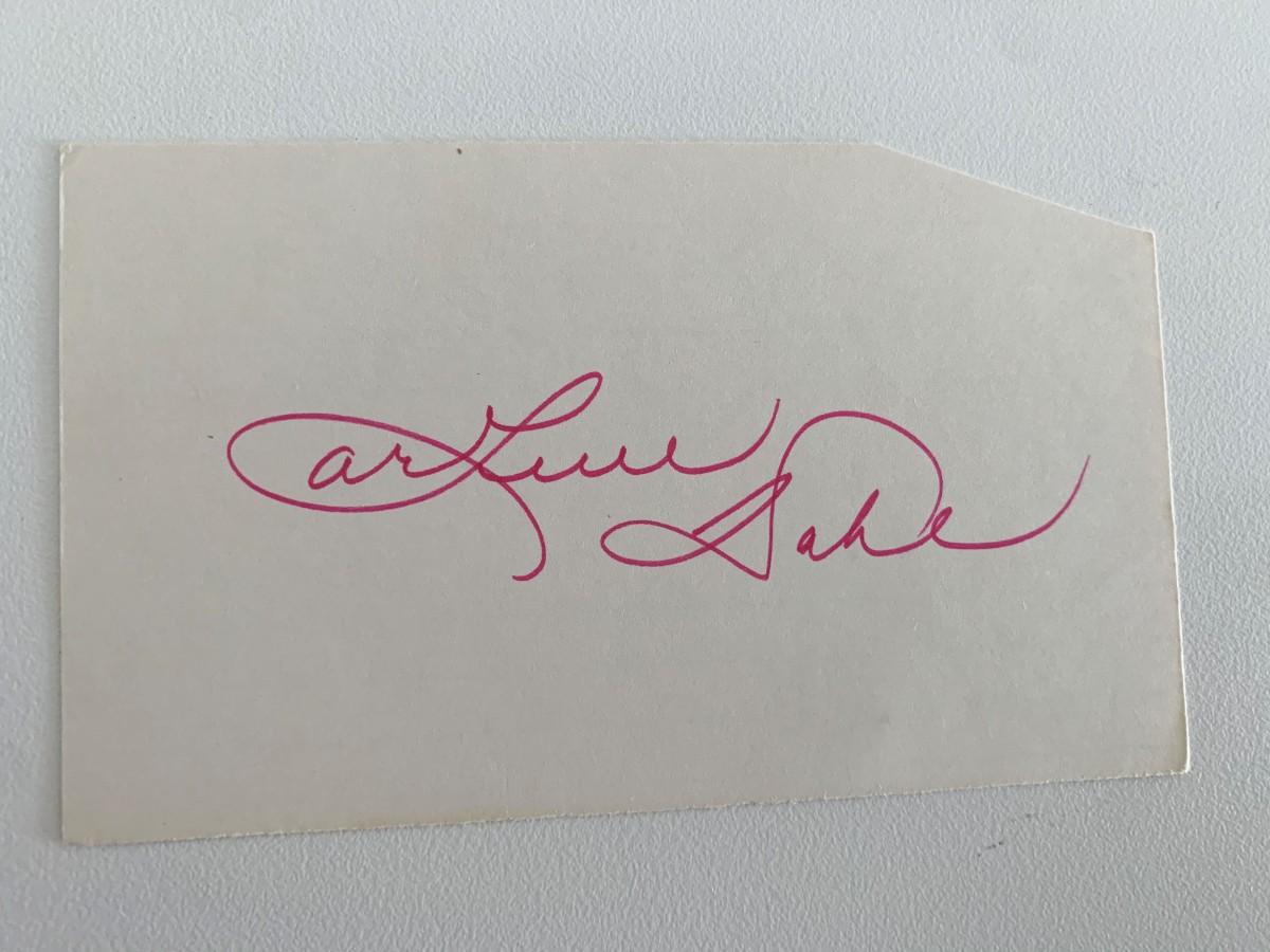 Arlene Dahl original signature | EstateSales.org