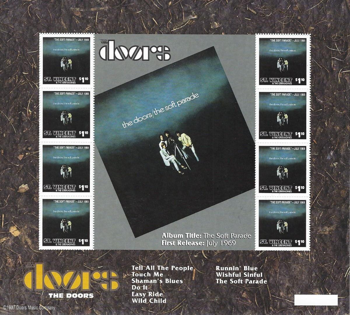 The Doors - St. Vincent Stamp Sheet - The Soft Parade | EstateSales.org