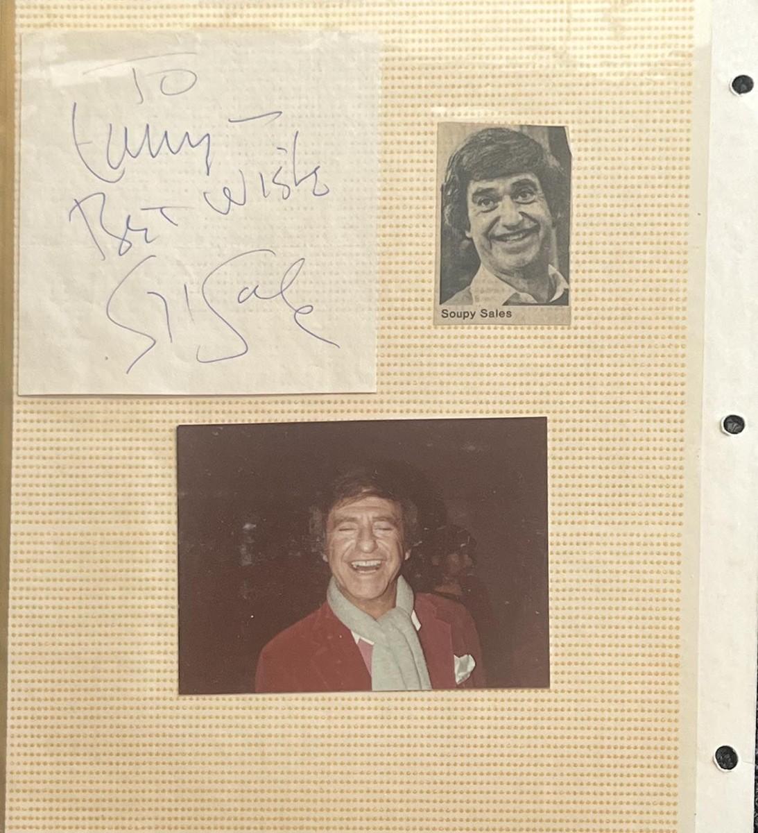 Soupy Sales signed photo album page | EstateSales.org