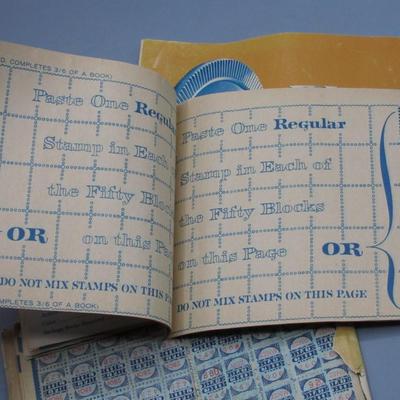 Vintage Blue Chip Savings Discount Shopping Stamp Book Lot ...