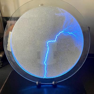 Luminglas 20” Blue Plasma Plate | EstateSales.org