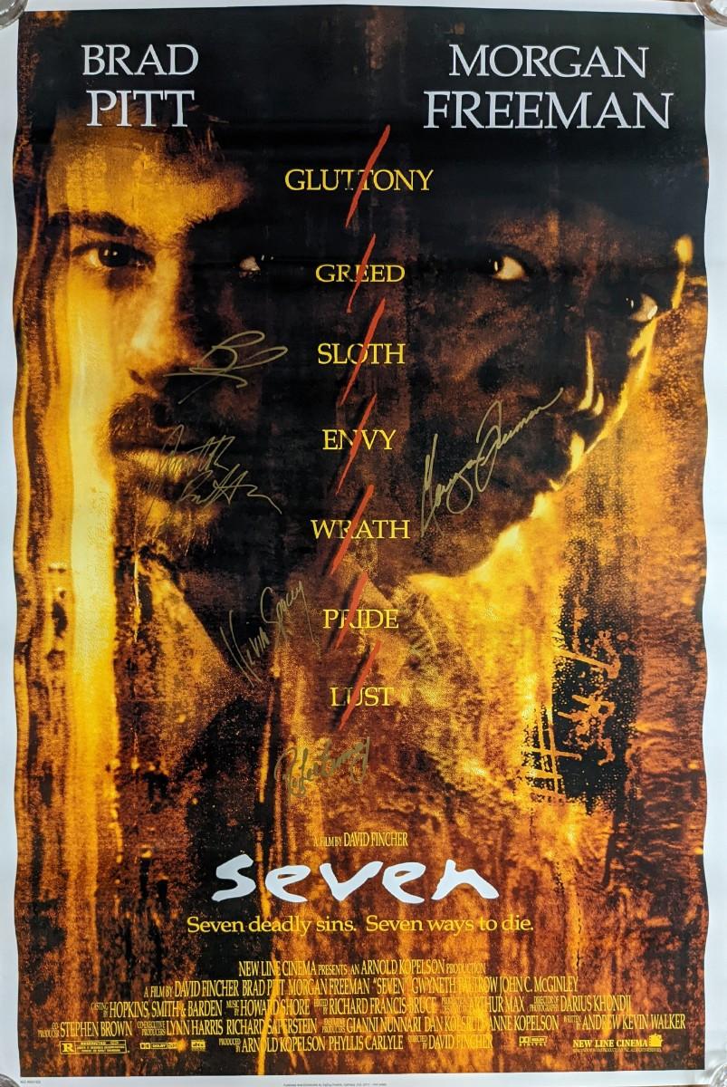 Seven Cast Signed Movie Poster | EstateSales.org