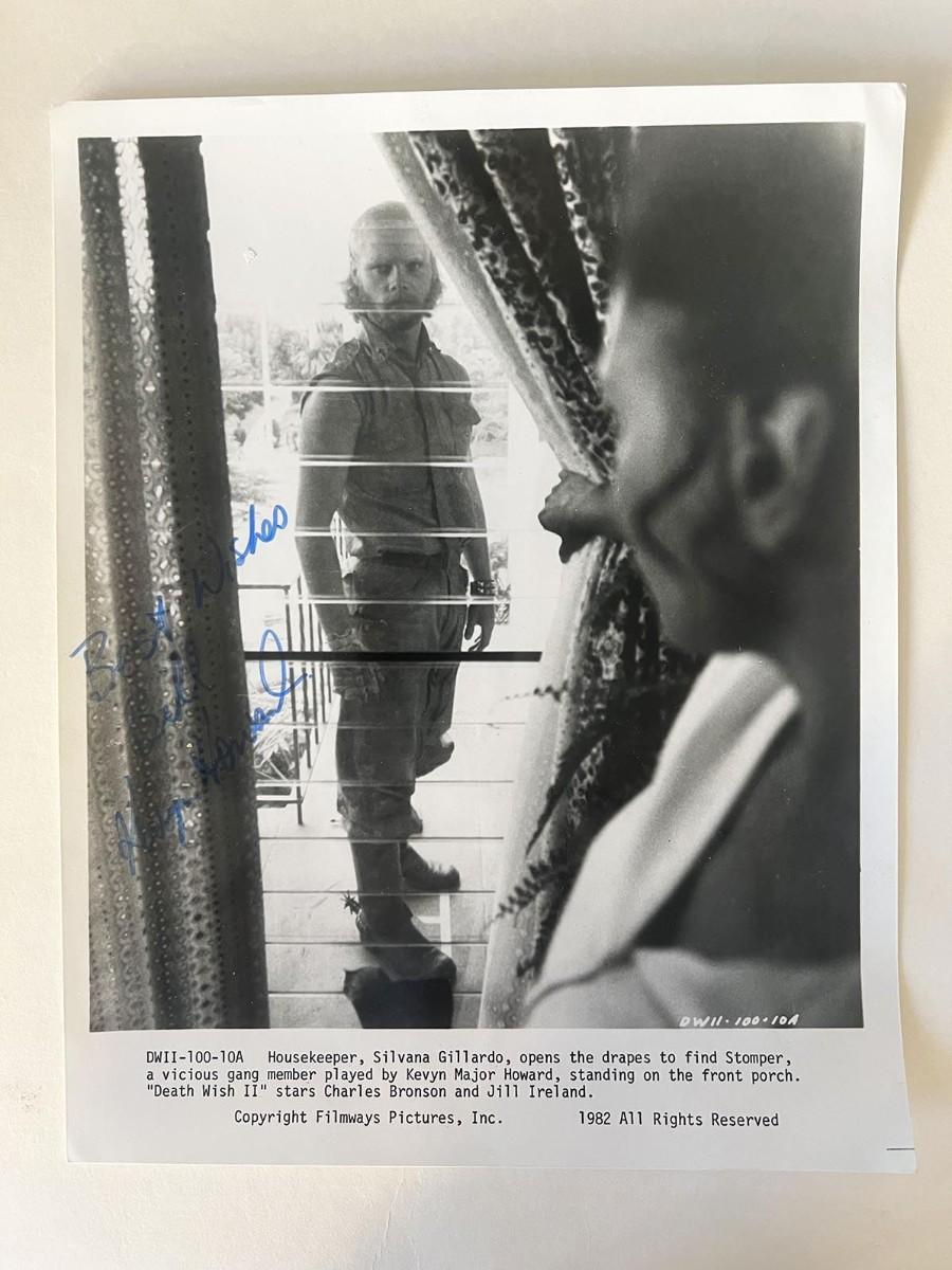 Death Wish II Kevyn Major Howard signed promo photo | EstateSales.org