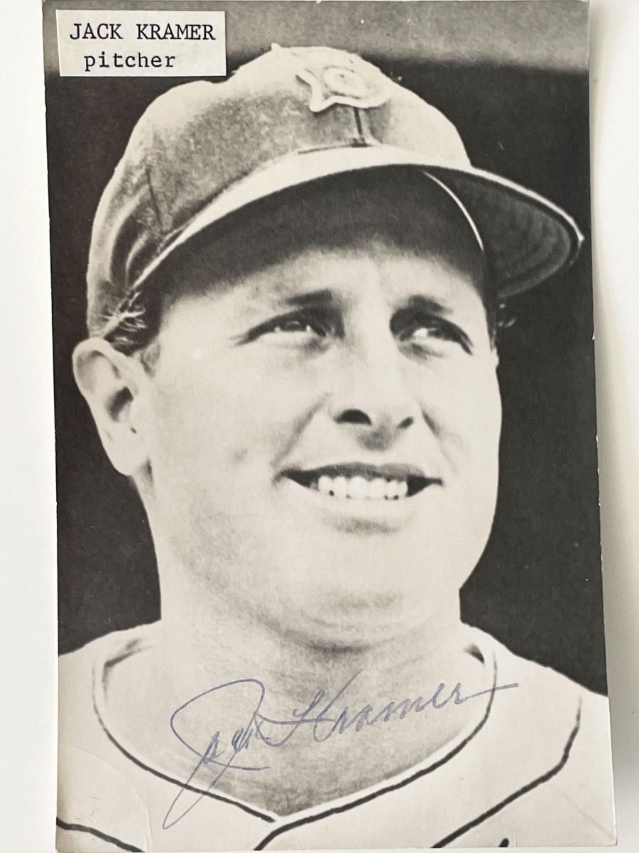 Boston Red Sox Jack Kramer signed photo | EstateSales.org