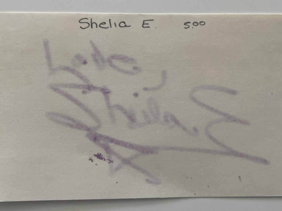 Sheila E. signed note | EstateSales.org
