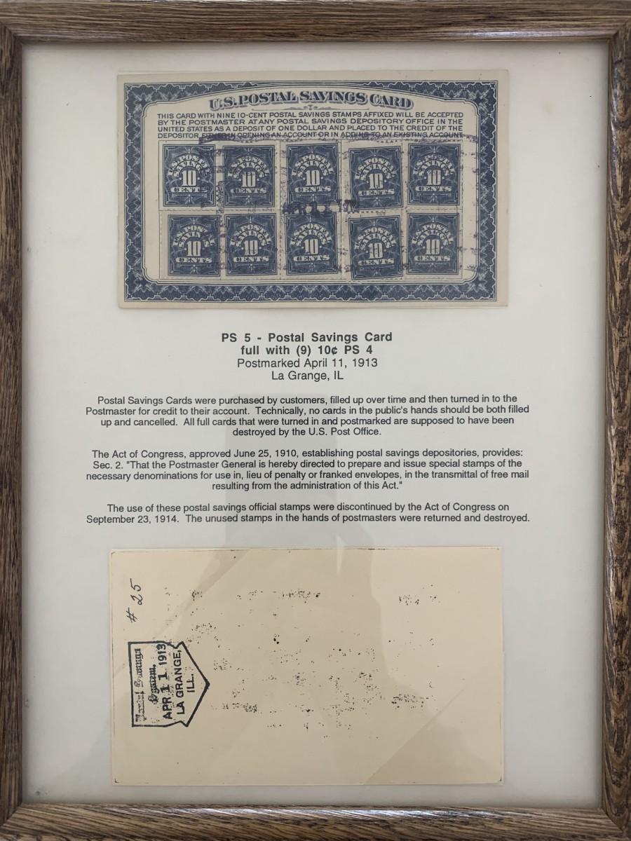 Postal Savings Card Postmarked April 11, 1913 | EstateSales.org