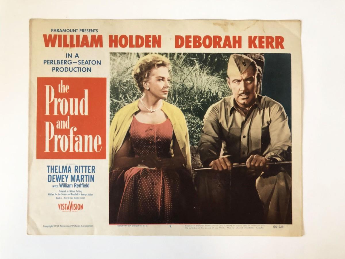 The Proud and Profane original 1956 vintage lobby card | EstateSales.org