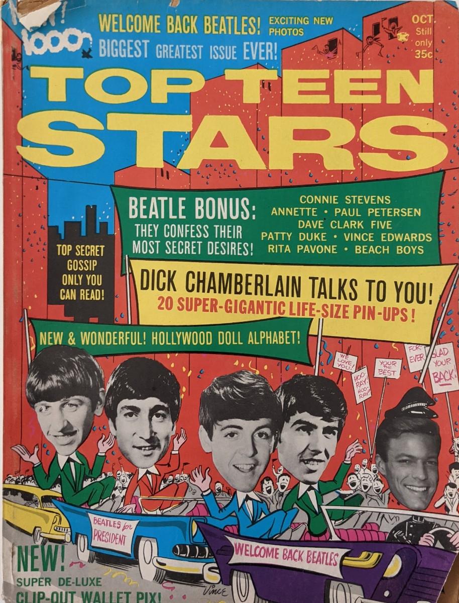 Beatles TOP TEEN STARS magazine October 1964 Issue | EstateSales.org