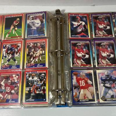 LOT 205: Binder Full of NFL Football Card Stars Rookies - Barry Sanders ...
