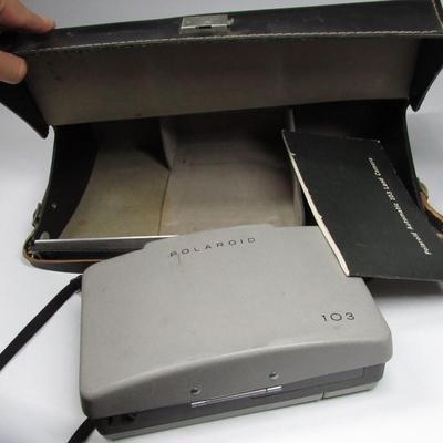Vintage Polaroid Automatic 103 Land Camera with Original Cover & Manual ...