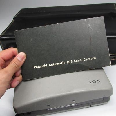 Vintage Polaroid Automatic 103 Land Camera with Original Cover & Manual ...