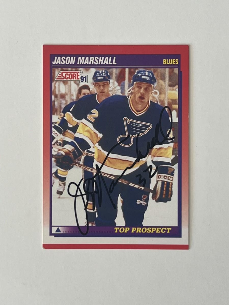 St. Louis Blues Jason Marshall 1991 Topps #278 signed trading card ...