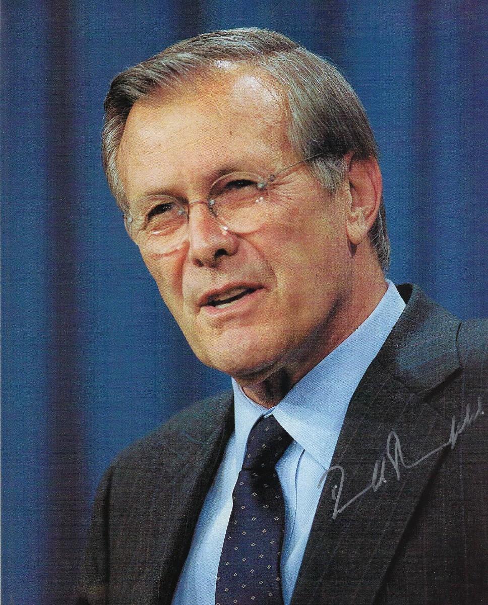 Donald Rumsfeld signed photo | EstateSales.org