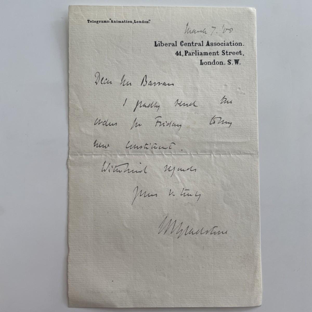 British parliament signed note | EstateSales.org