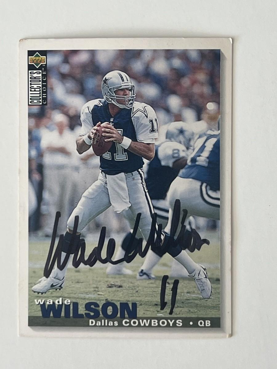 Dallas Cowboys Wade Wilson 1995 Upper Deck signed trading card ...