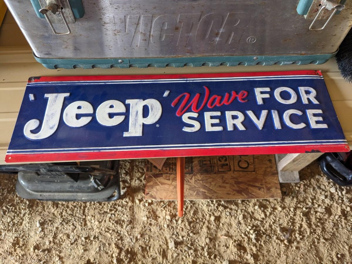 Jeep Wave for Service Sign | EstateSales.org