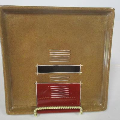 Handmade Pottery Plate Signed By Artist | EstateSales.org