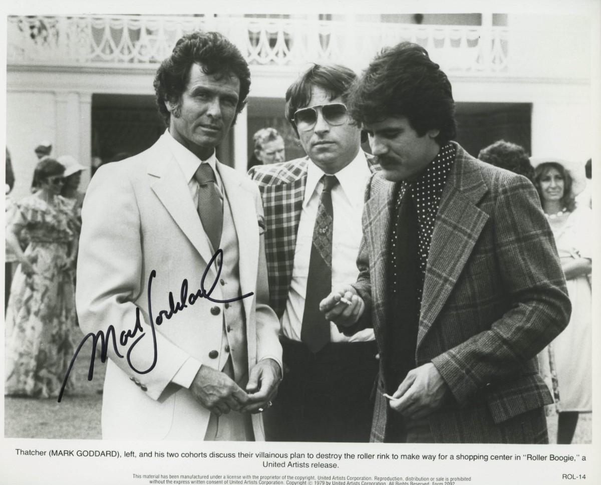 Roller Boogie Mark Goddard signed movie photo | EstateSales.org