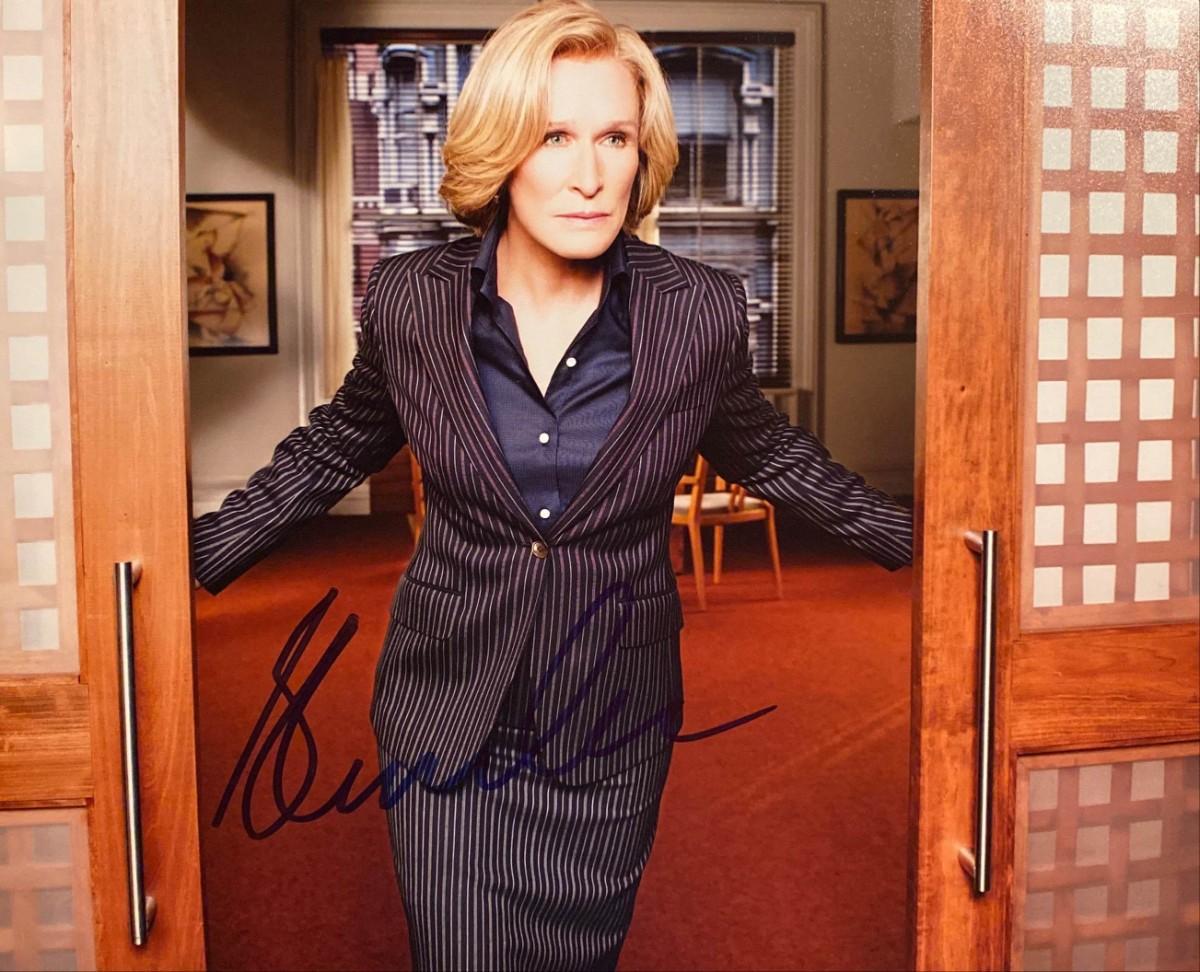 Damages Glenn Close signed photo | EstateSales.org
