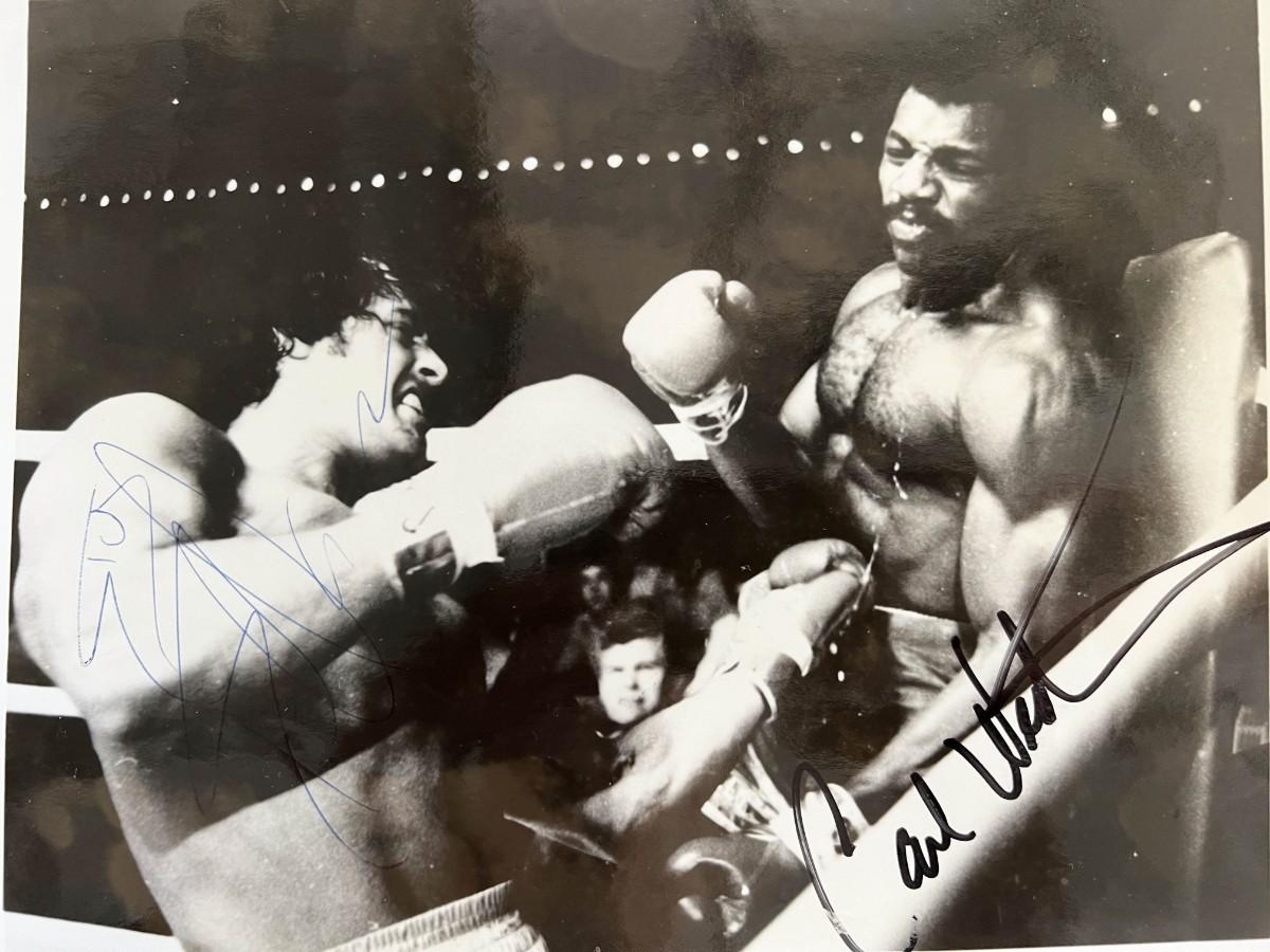 Rocky Sylvester Stallone and Carl Weathers signed movie photo ...