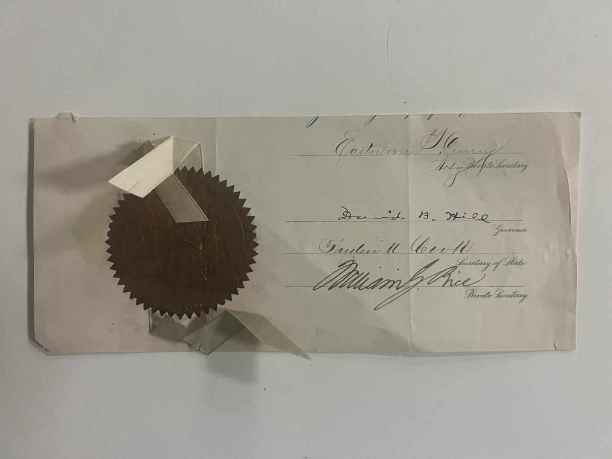 Governor of New York David B. Hill and Private Secretary William Gorham ...