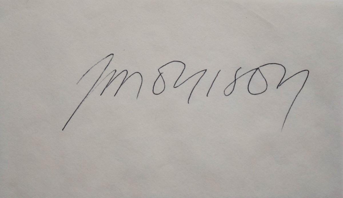 Jim Morrison signature slip | EstateSales.org