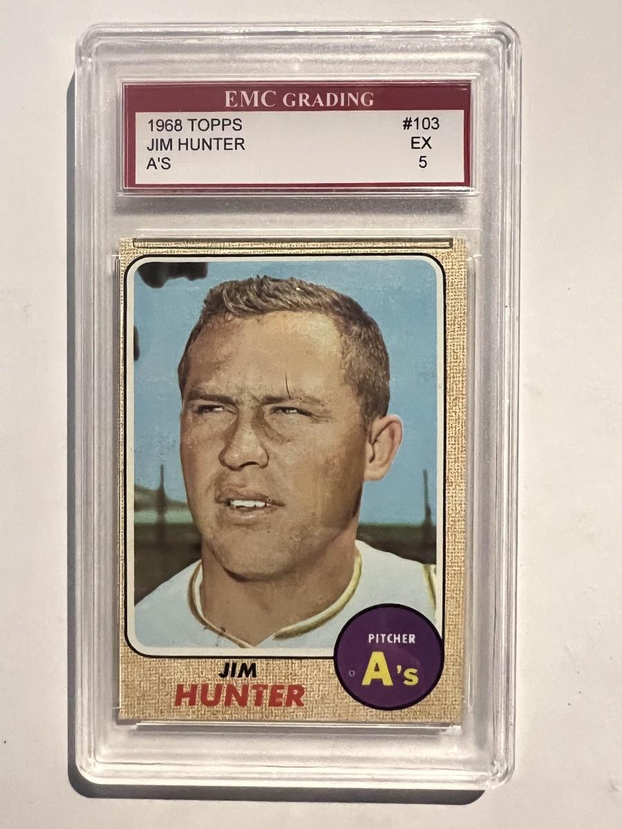 JIm Hunter 1968 Topps baseball card | EstateSales.org