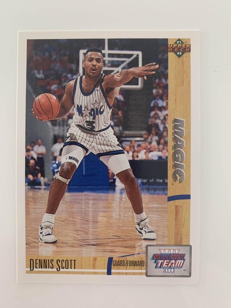 Dennis Scott signed basketball card | EstateSales.org