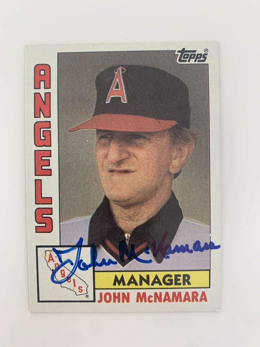 John McNamara signed baseball card | EstateSales.org