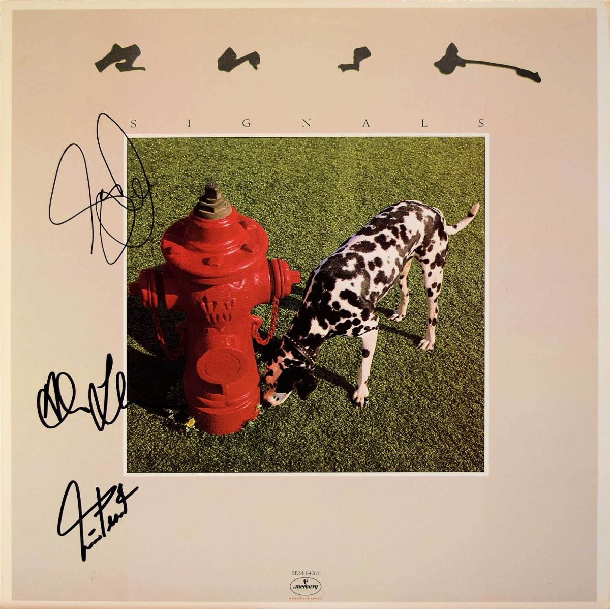 Rush signed Signals album | EstateSales.org