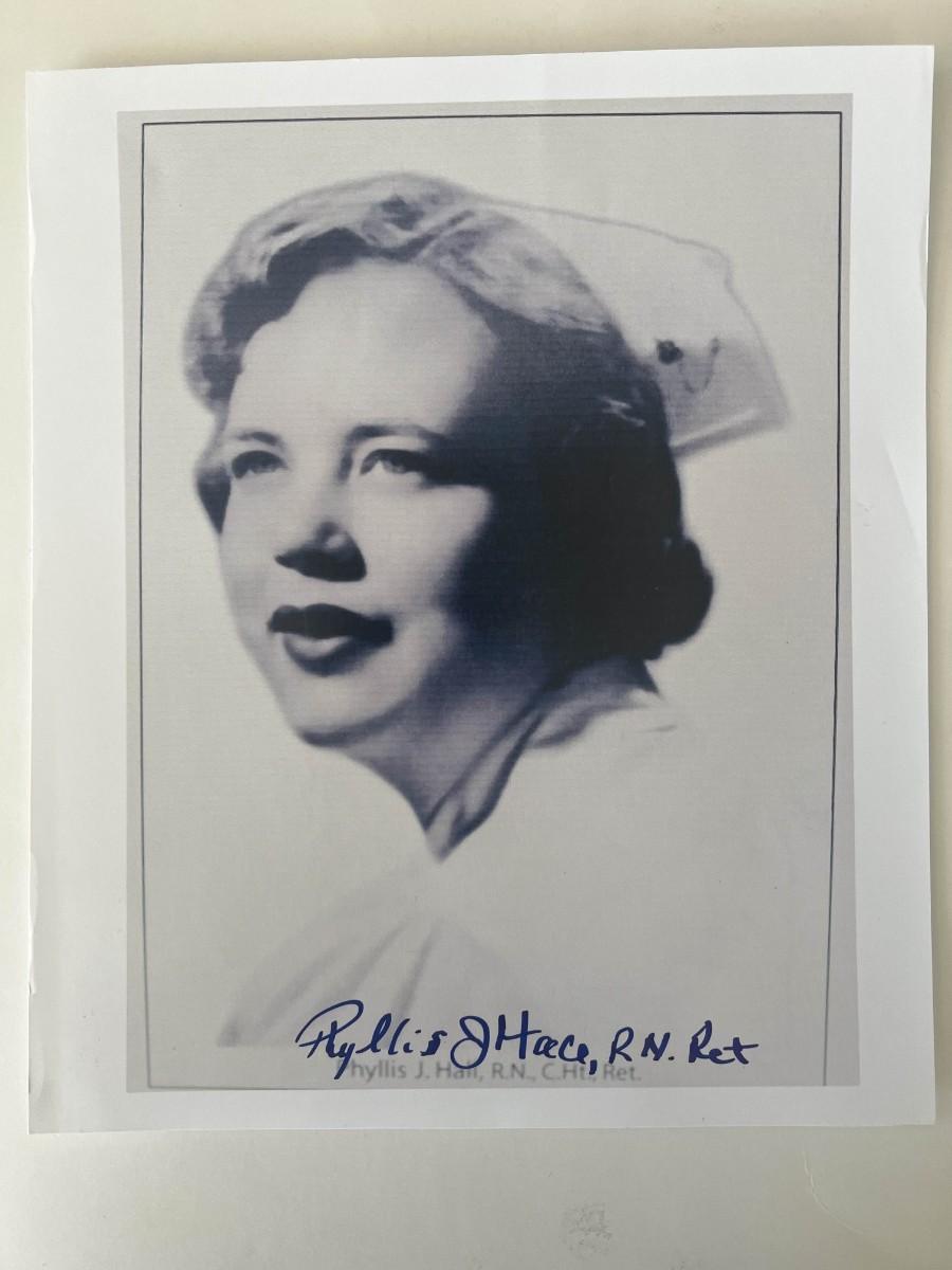 JFK Assassination Phyllis J. Hall, R.N signed photo | EstateSales.org